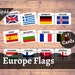Europe Flags Flash Cards 47 Nomenclature Cards Montessori - Etsy