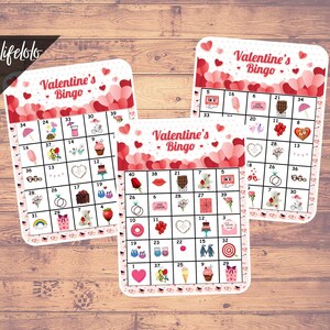 Printable Valentine Bingo Game, School Valentine Party Games, Valentine ...
