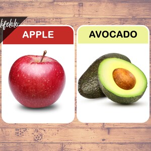 FRUITS (real Pictures) | 45 Flash Cards | Montessori Materials | Three ...