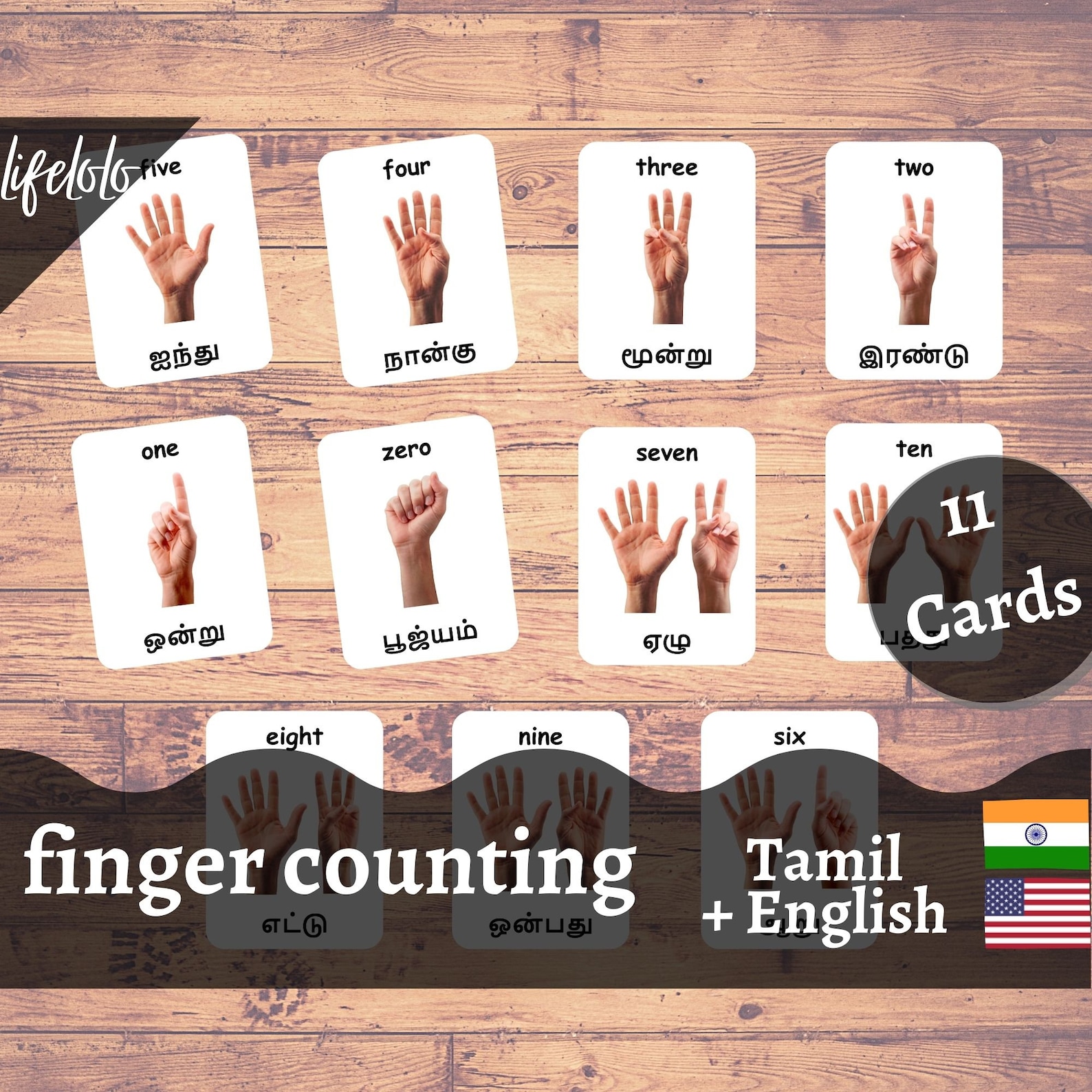 TAMIL Numbers in Words Counting Flashcards Learn Tamil - Etsy
