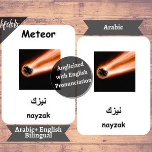 Solar System - ARABIC Flash Cards | Montessori Cards | Arabic Printable ...