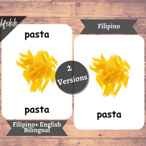 First Foods - FILIPINO, 48 Filipino Flash Cards, English Bilingual ...