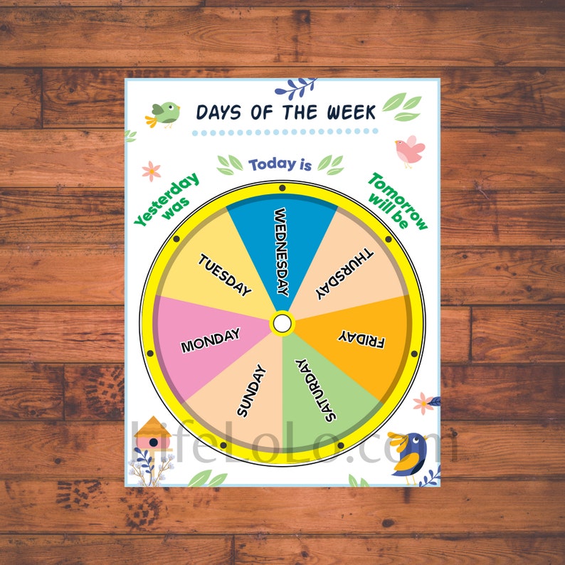Days of the Week Printable Homeschool Memory Games | Etsy