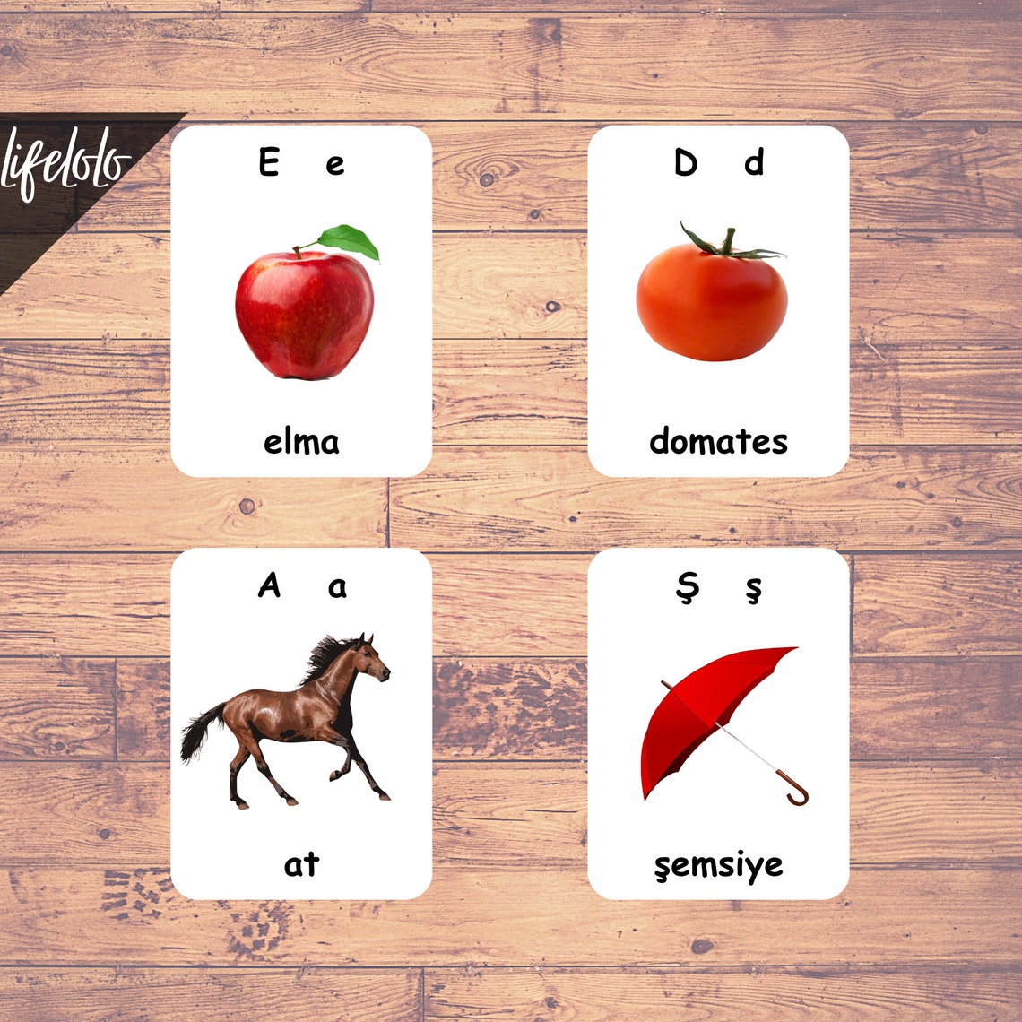 Turkish Alphabets Flash Cards, Turkish Montessori Cards, Homeschooling ...