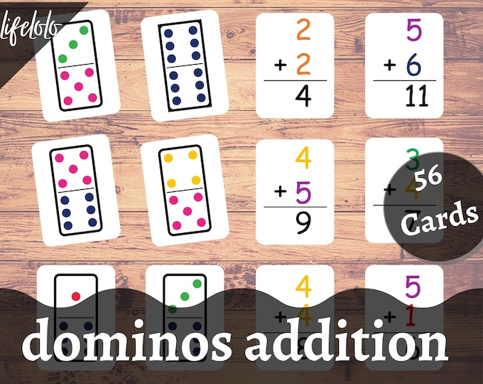 Printable Dominoes Game for Kids, Learn Math, Counting Game, Homeschool ...