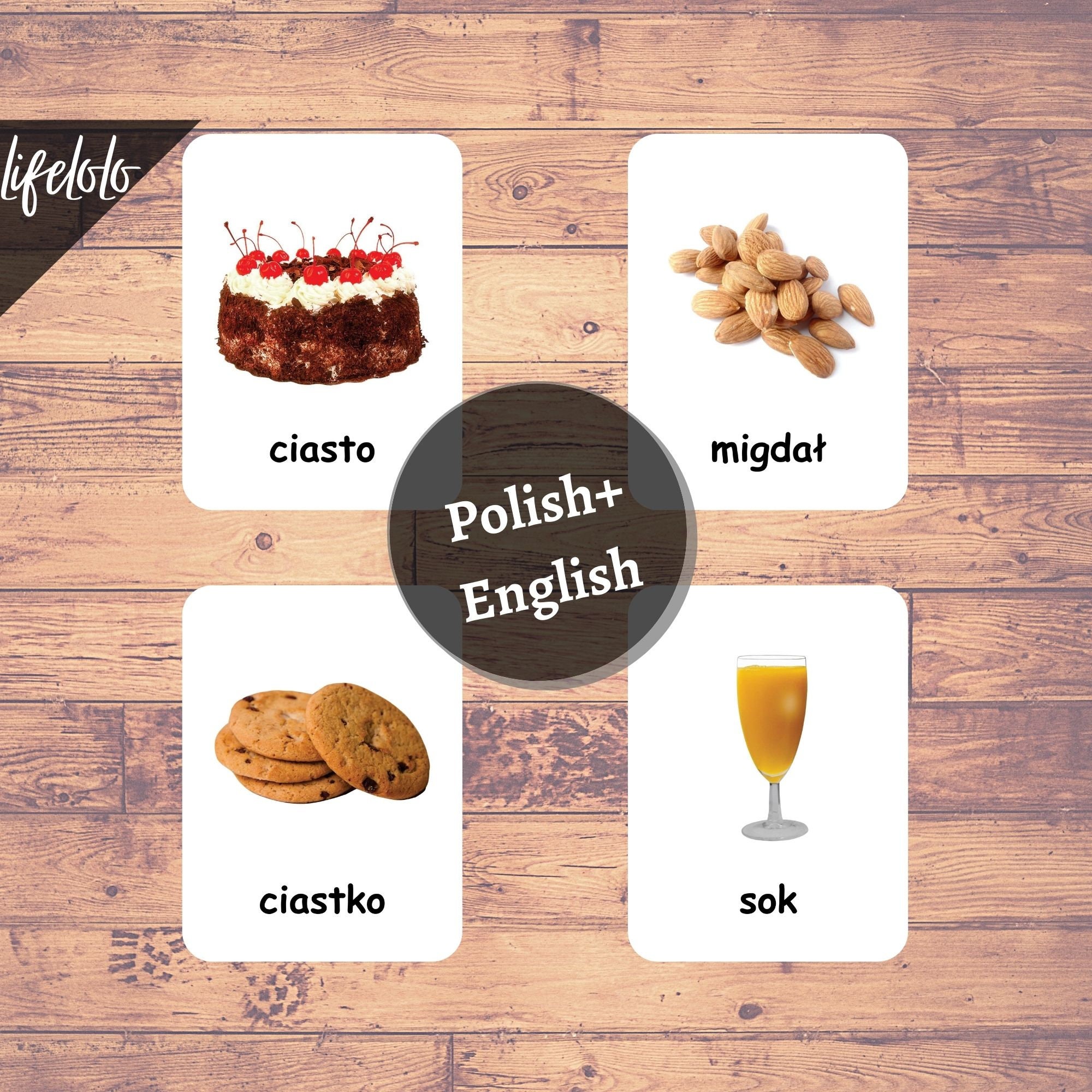 First Foods POLISH 48 Polish Flash Cards English Bilingual | Etsy