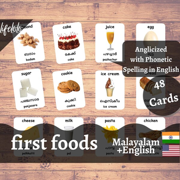 Malayalam Flash Cards - Etsy