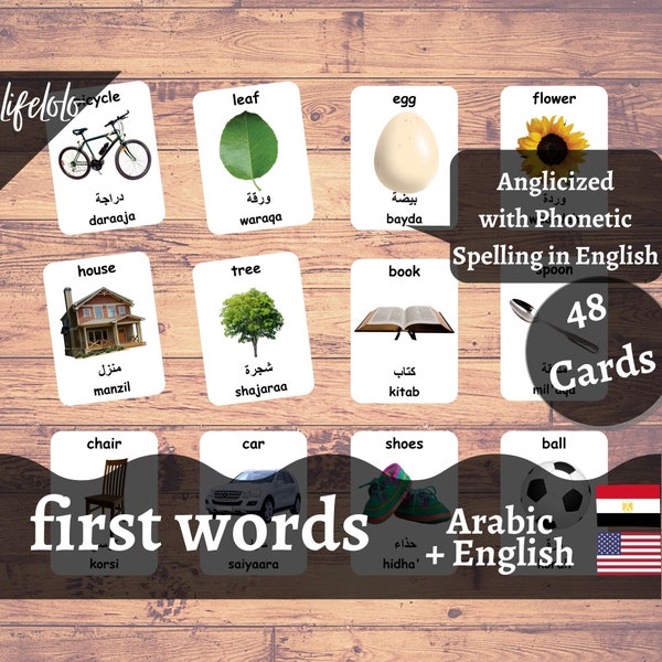 Arabic Flash Cards - Etsy