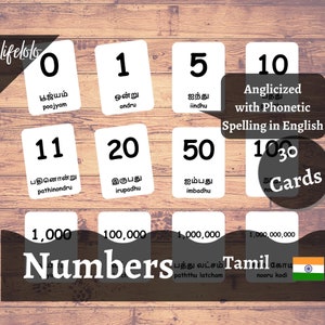 Tamil Numbers, 30 Flash Cards, Toddler Games, Montessori Math, Math ...