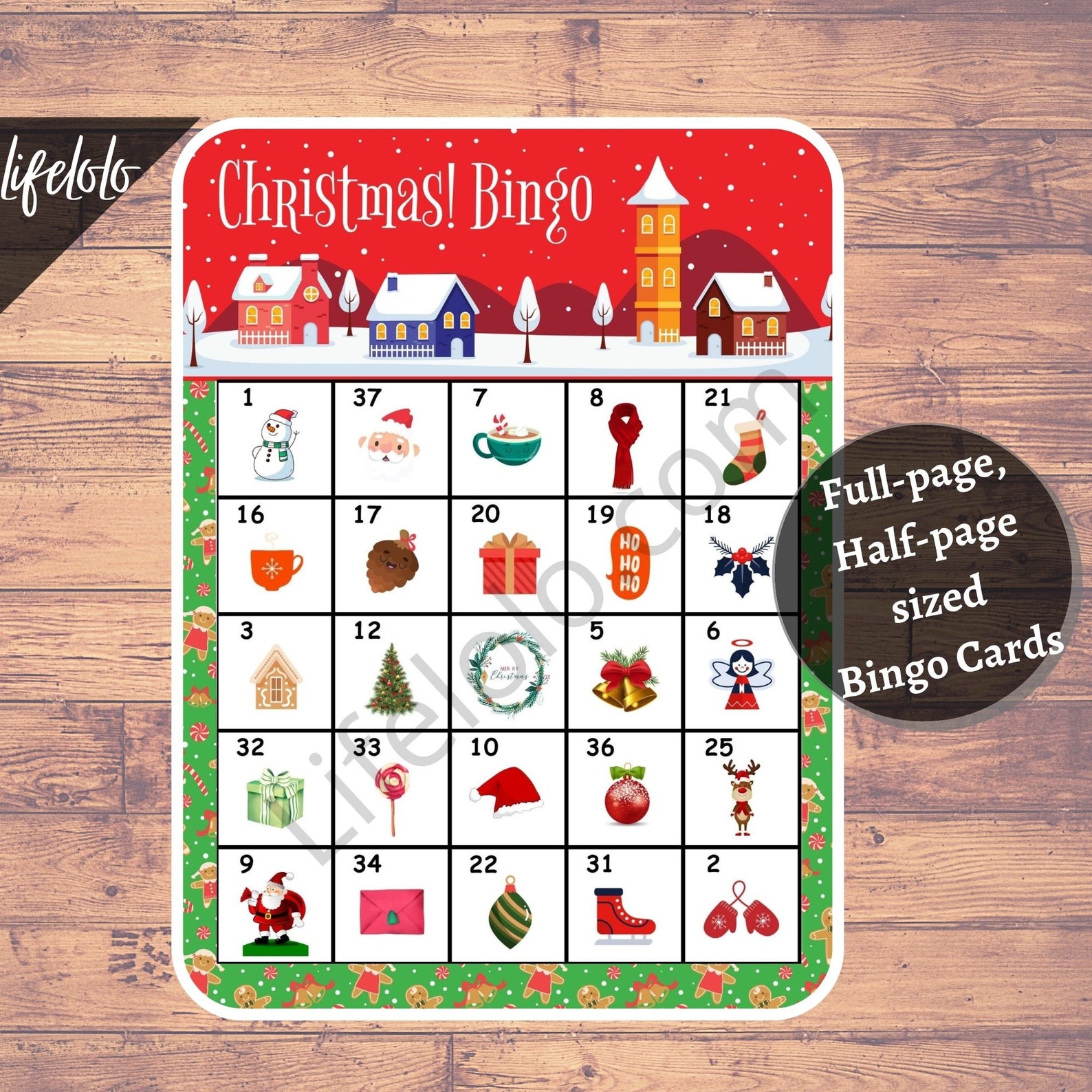 Christmas BINGO Holiday Bingo Cards for Kids Christmas - Etsy