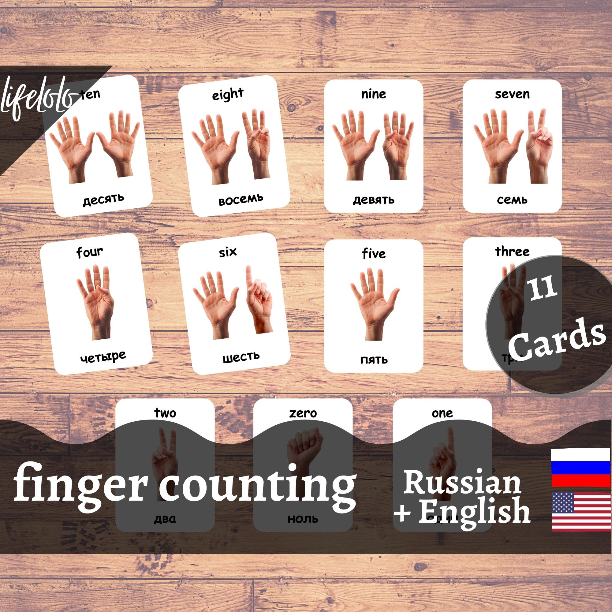 RUSSIAN Numbers Counting Flashcards Learn Russian Toddler | Etsy