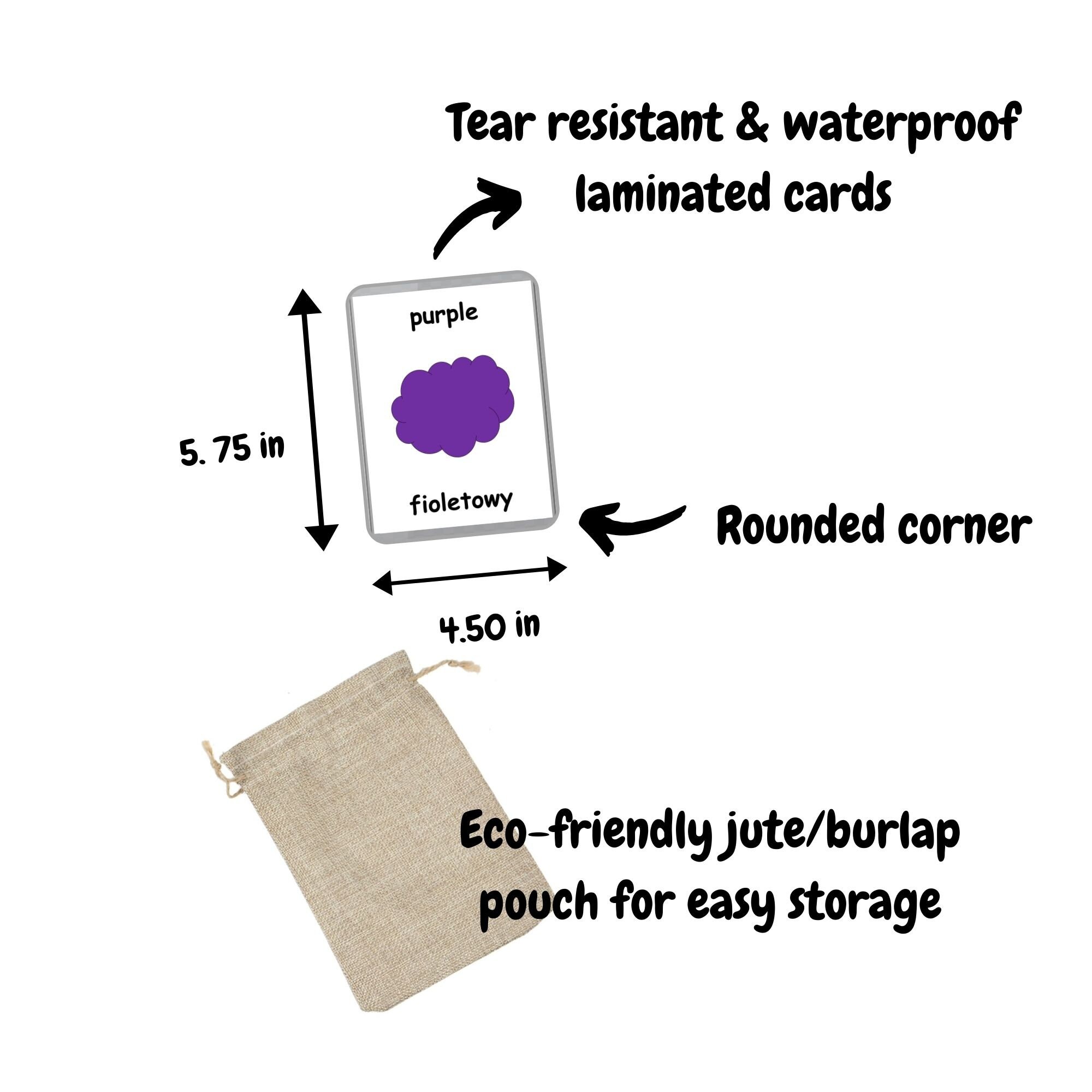 Polish Laminated Flash Cards Handmade Flash Cards | Etsy