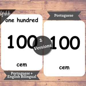 Numbers in Portuguese (30 Cards) - Portuguese Flash Cards | Montessori ...
