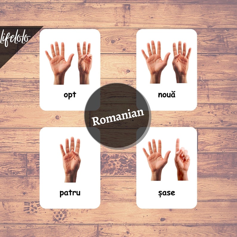 ROMANIAN Counting 11 Counting Flashcards Learn Romanian - Etsy