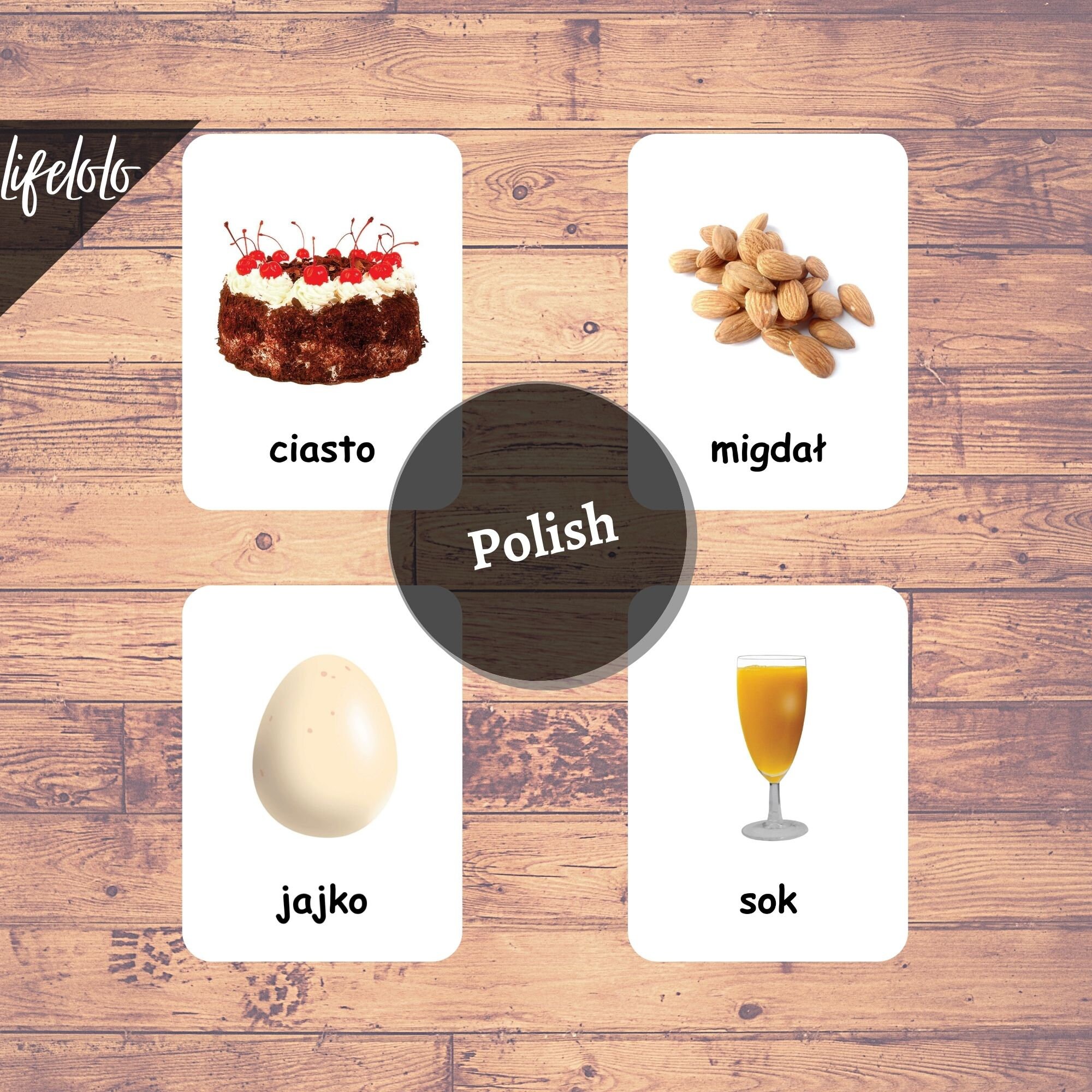 First Foods POLISH 48 Polish Flash Cards English Bilingual | Etsy