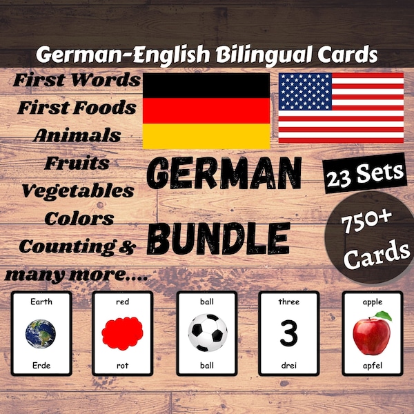 German Flash Cards - Etsy