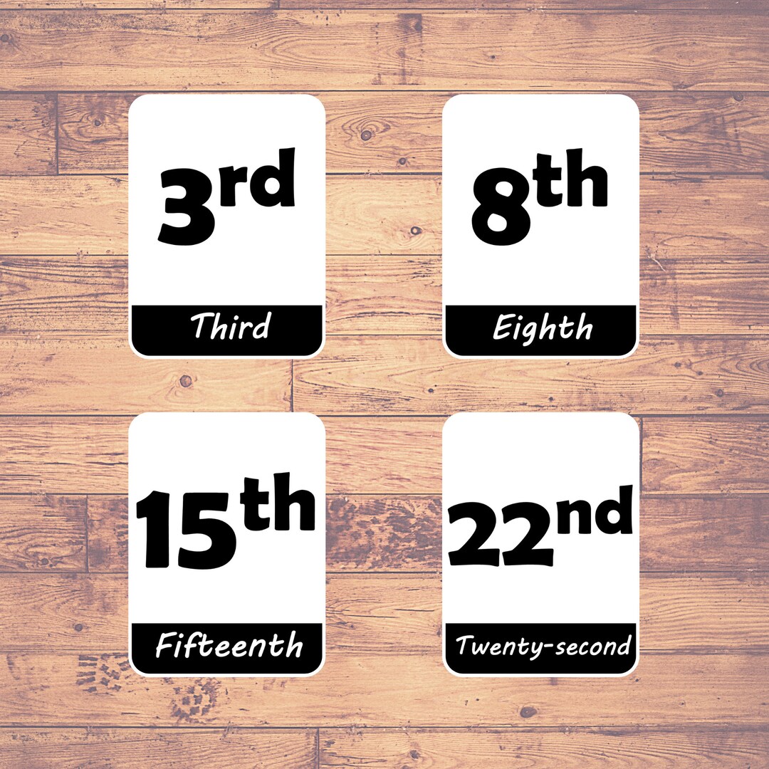 Ordinal Numbers - Flashcards | Homeschooling | Math | Educational ...
