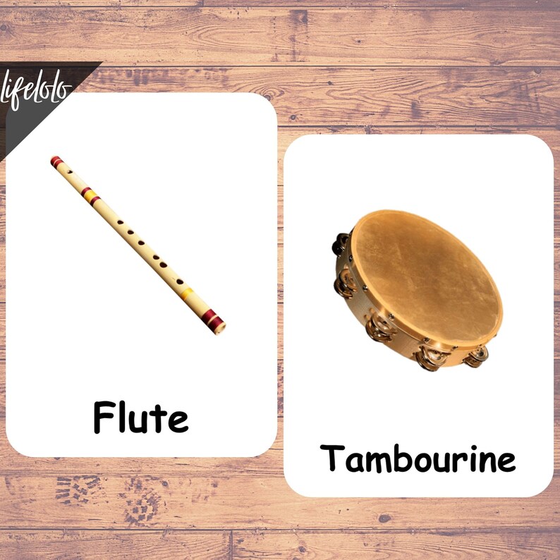 Musical Instruments 30 Cards Flashcards Montessori - Etsy