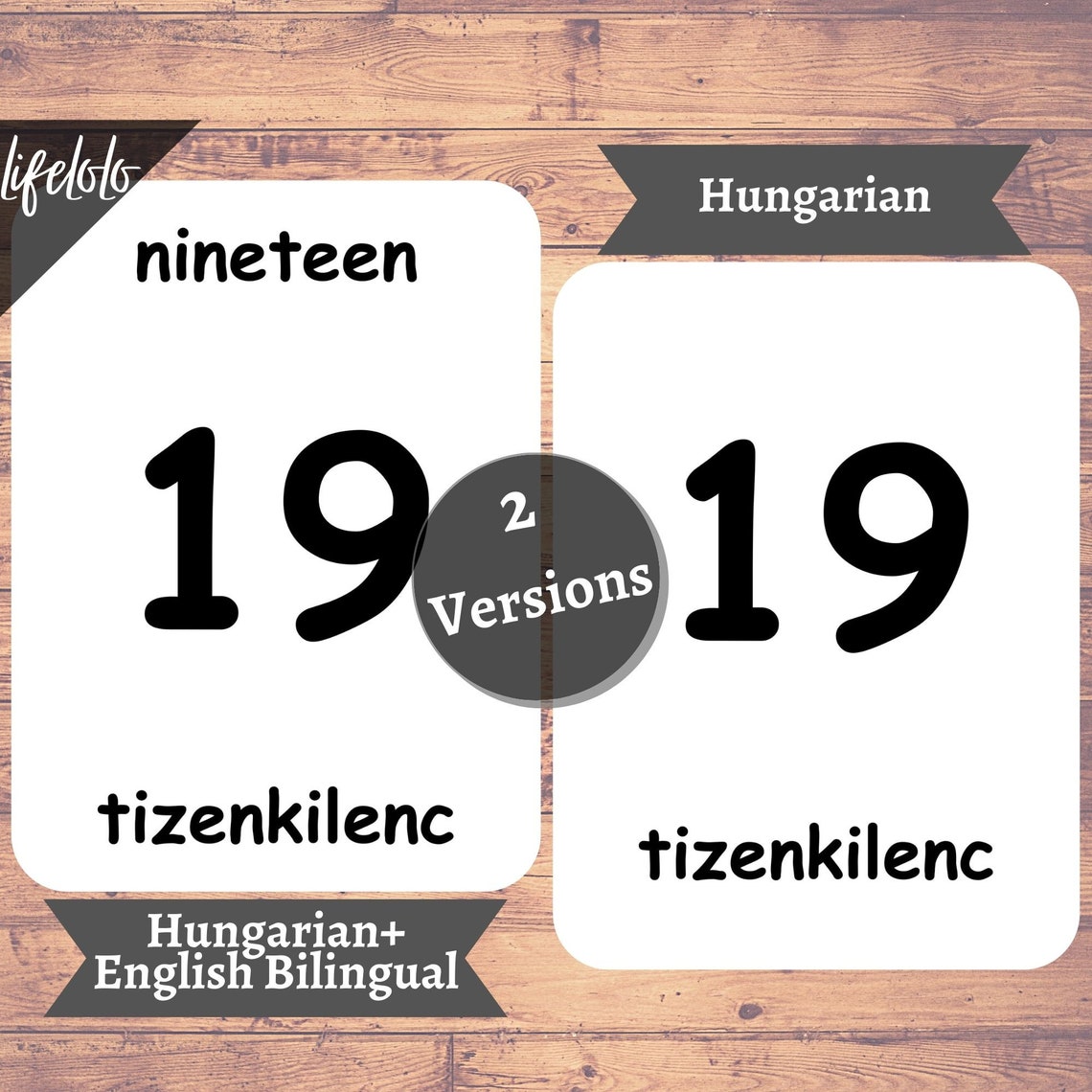 Numbers in Hungarian 30 Cards Hungarian Flash Cards | Etsy