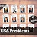 United States Presidents in ORDER, 47 Presidents Flash Cards, American ...