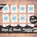 Days of the Week | HUNGARIAN | English Bilingual Cards | 12 Hungarian ...