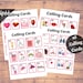 Printable Valentine Bingo Game, School Valentine Party Games, Valentine ...