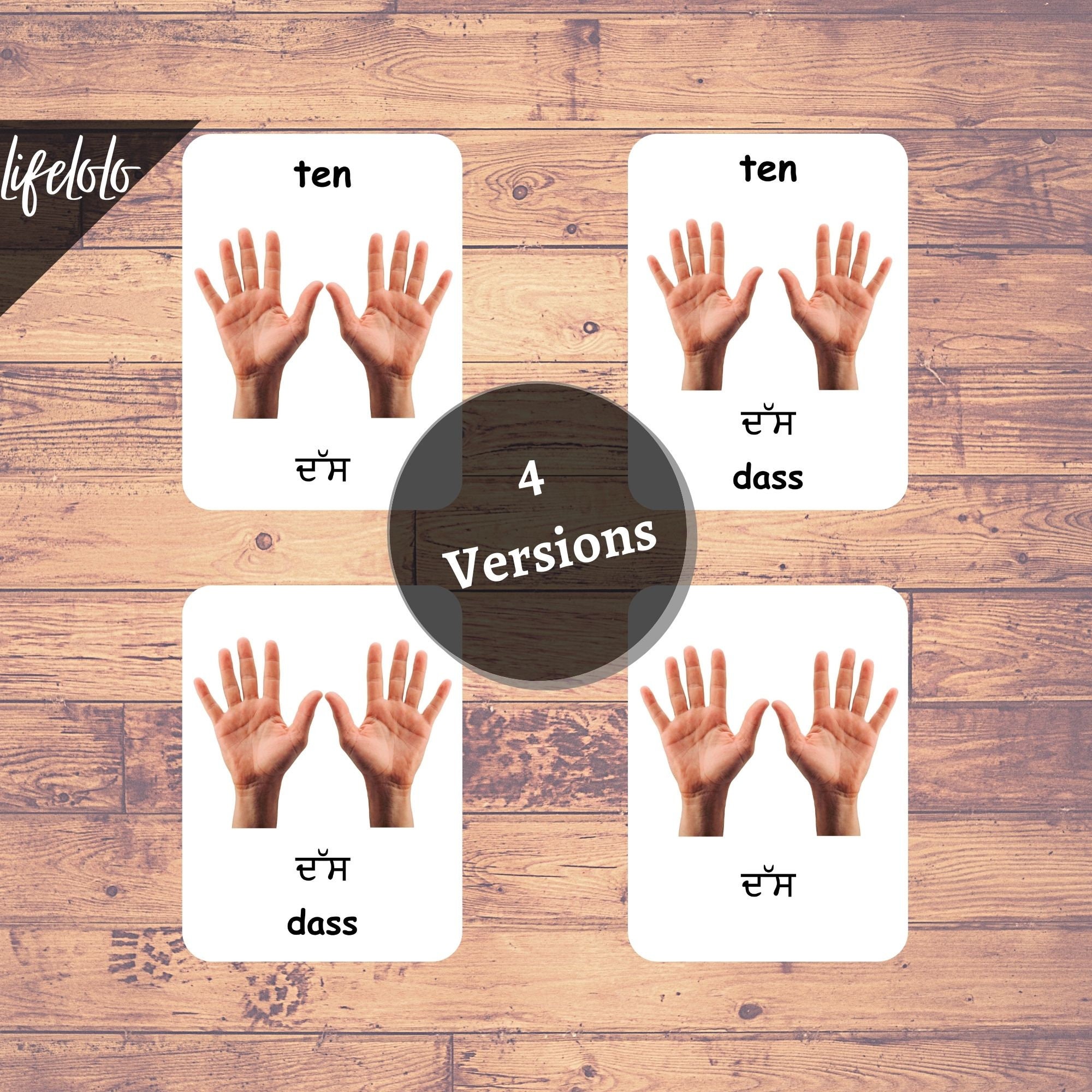 PUNJABI Numbers Counting Flashcards Learn Punjabi Toddler - Etsy