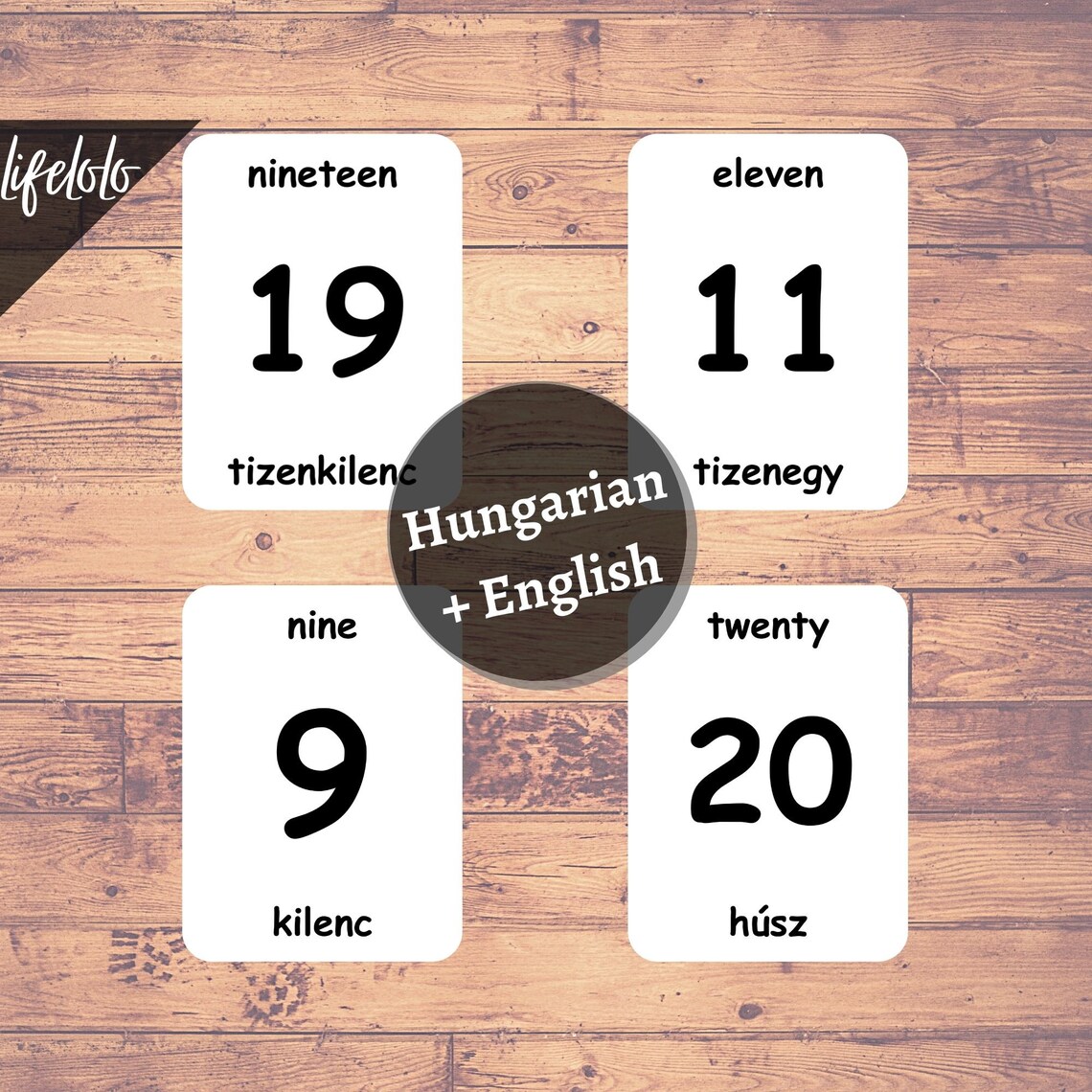 Numbers in Hungarian 30 Cards Hungarian Flash Cards | Etsy