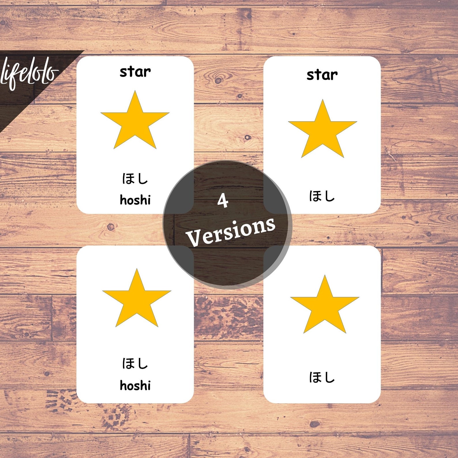 Shapes JAPANESE Flash Cards English Bilingual Cards - Etsy