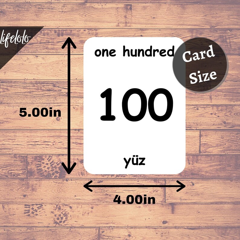 Numbers in Turkish 30 Cards Turkish Flash Cards - Etsy