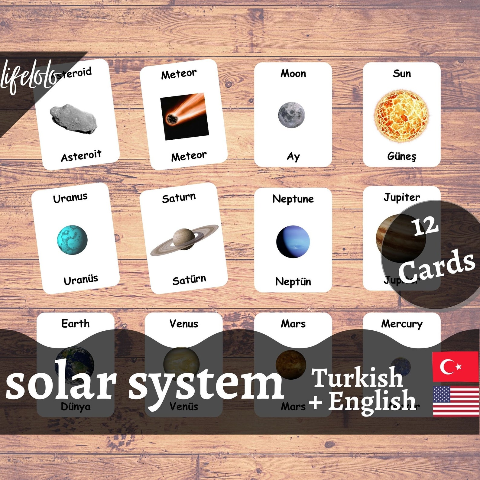 TURKISH Flash Cards BUNDLE Turkish English Bilingual Cards - Etsy