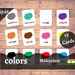 Colors MALAYALAM Version English Bilingual Cards 12 Malayalam Flash ...