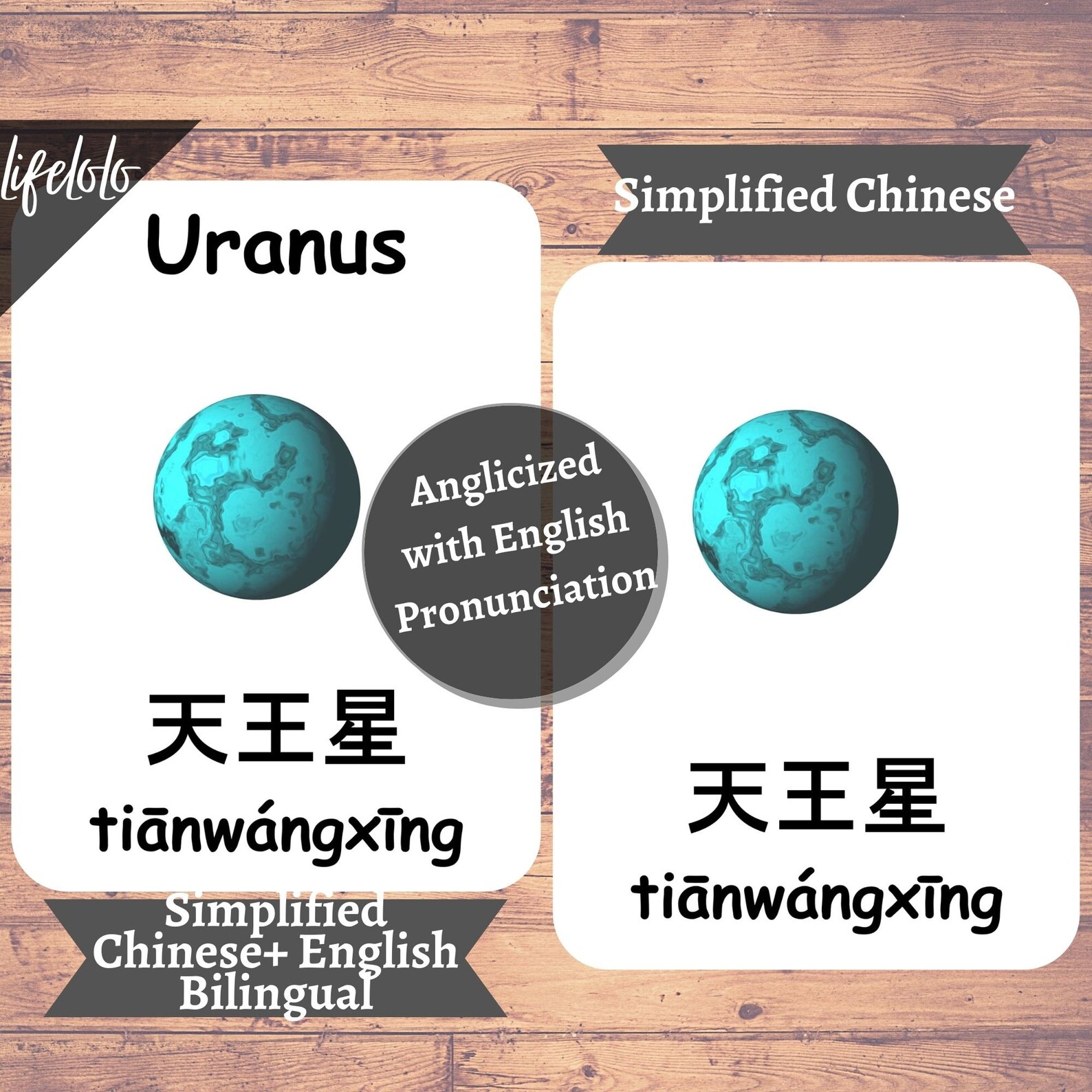 Solar System Simplified CHINESE Flash Cards Montessori | Etsy