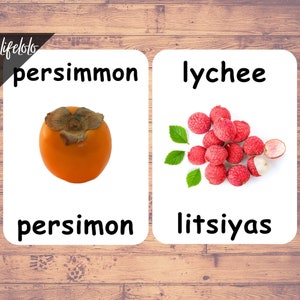 Filipino Fruits, English Bilingual Cards, Tagalog Flash Cards ...