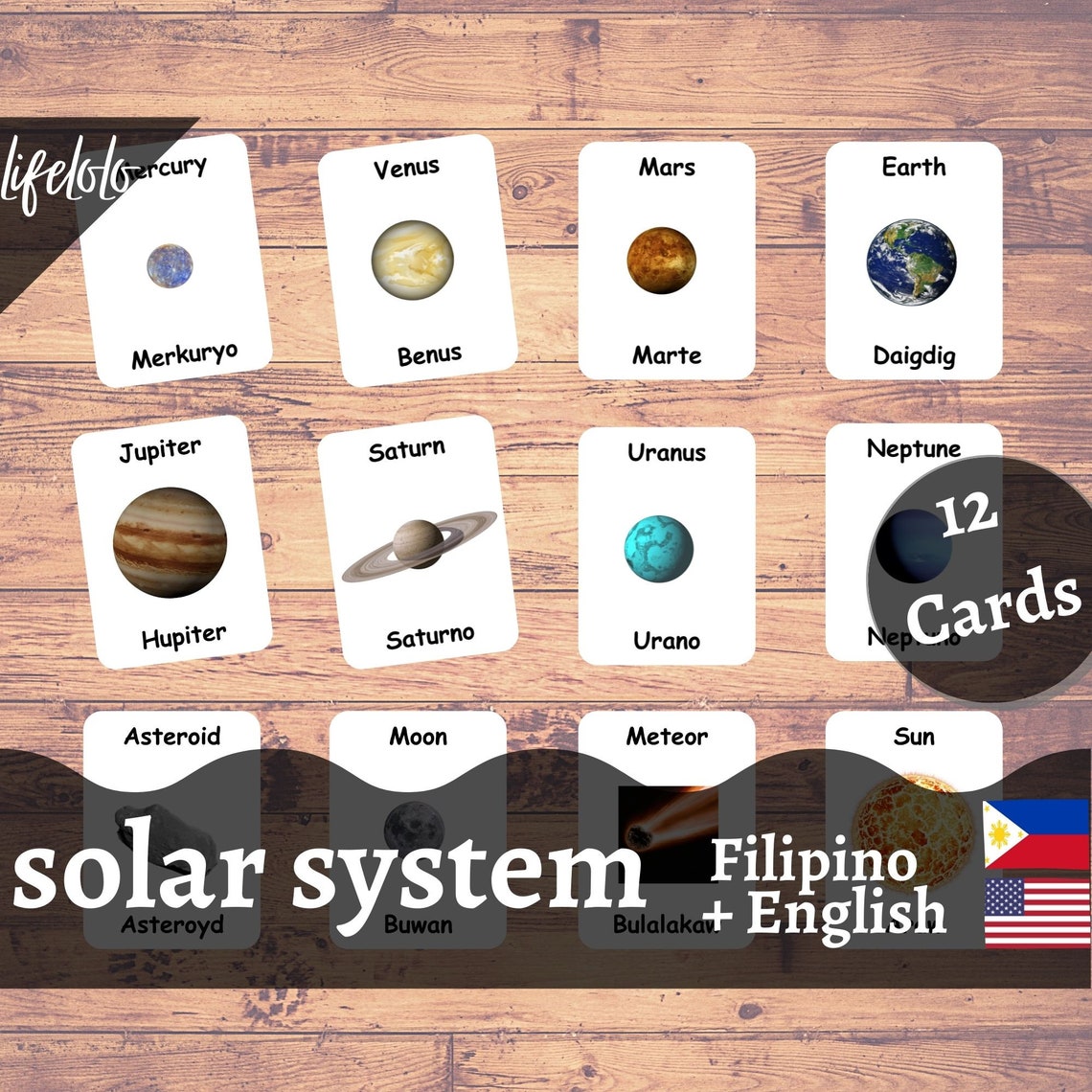 FILIPINO Flash Cards BUNDLE Tagalog English Bilingual Cards | Etsy
