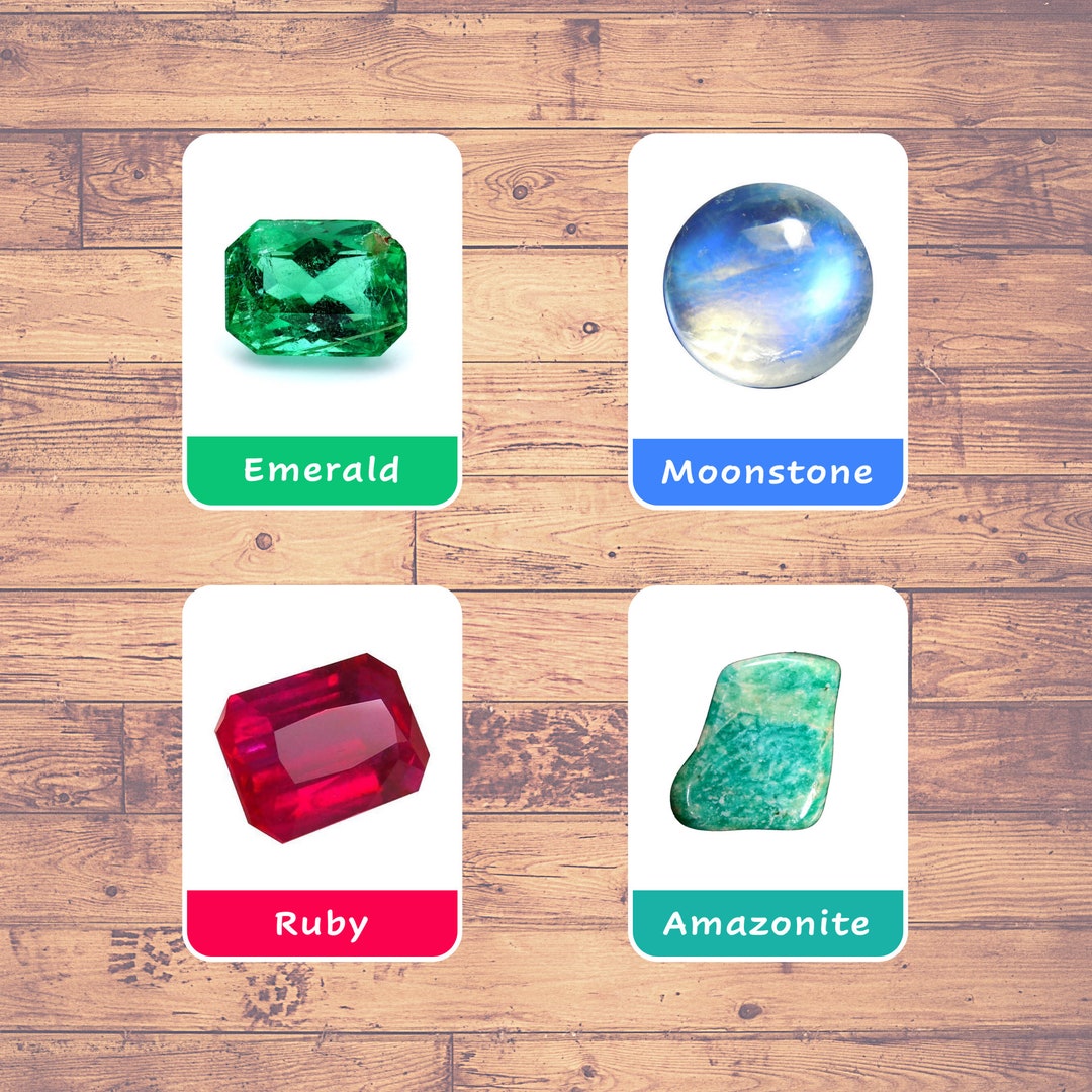 Gemstones (36 Cards) - Flashcards | Montessori | Homeschooling ...