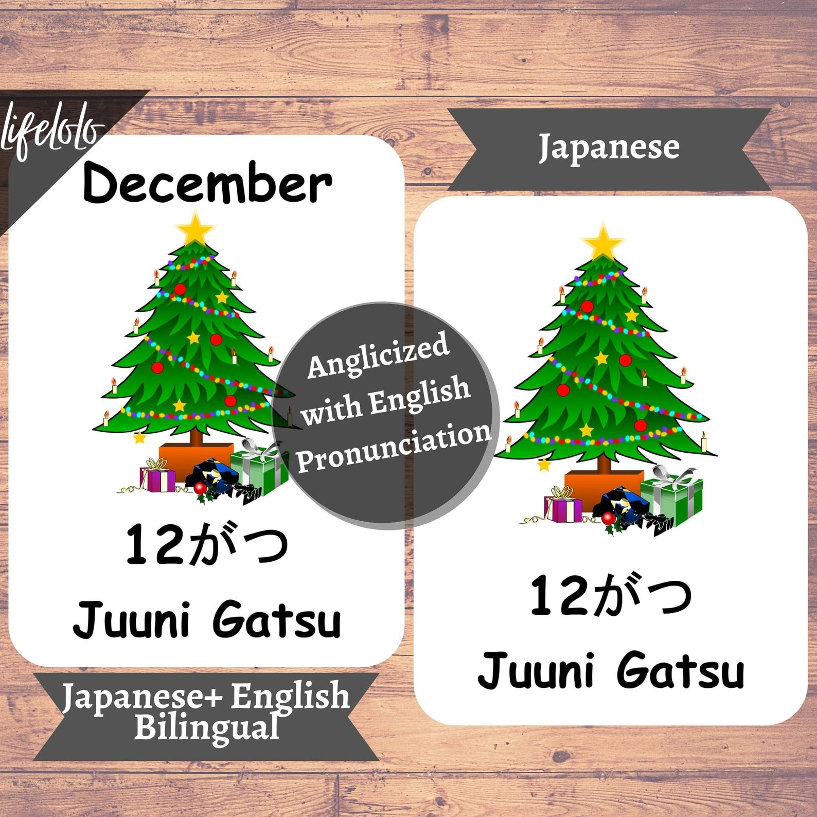 Months of the Year JAPANESE Flash Cards 12 Bilingual Cards - Etsy