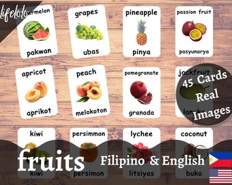 Fruits and Vegetables Filipino Words Tagalog Words Prutas - Etsy
