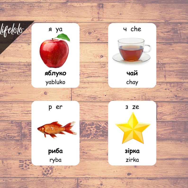 My First Ukrainian Alphabets With Pronunciation, Flash Cards, With ...