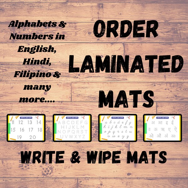 Laminated Alphabet - Etsy