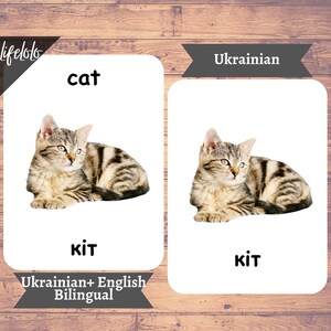 Farm Animals | UKRAINIAN Flash Cards, English Bilingual Cards ...