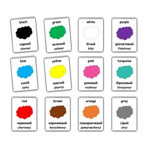Ukrainian Flash Cards, Printed Laminated Flashcards in Ukrainian and ...
