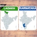 India Map, 36 Flash Cards, States of India, Map of India With States ...