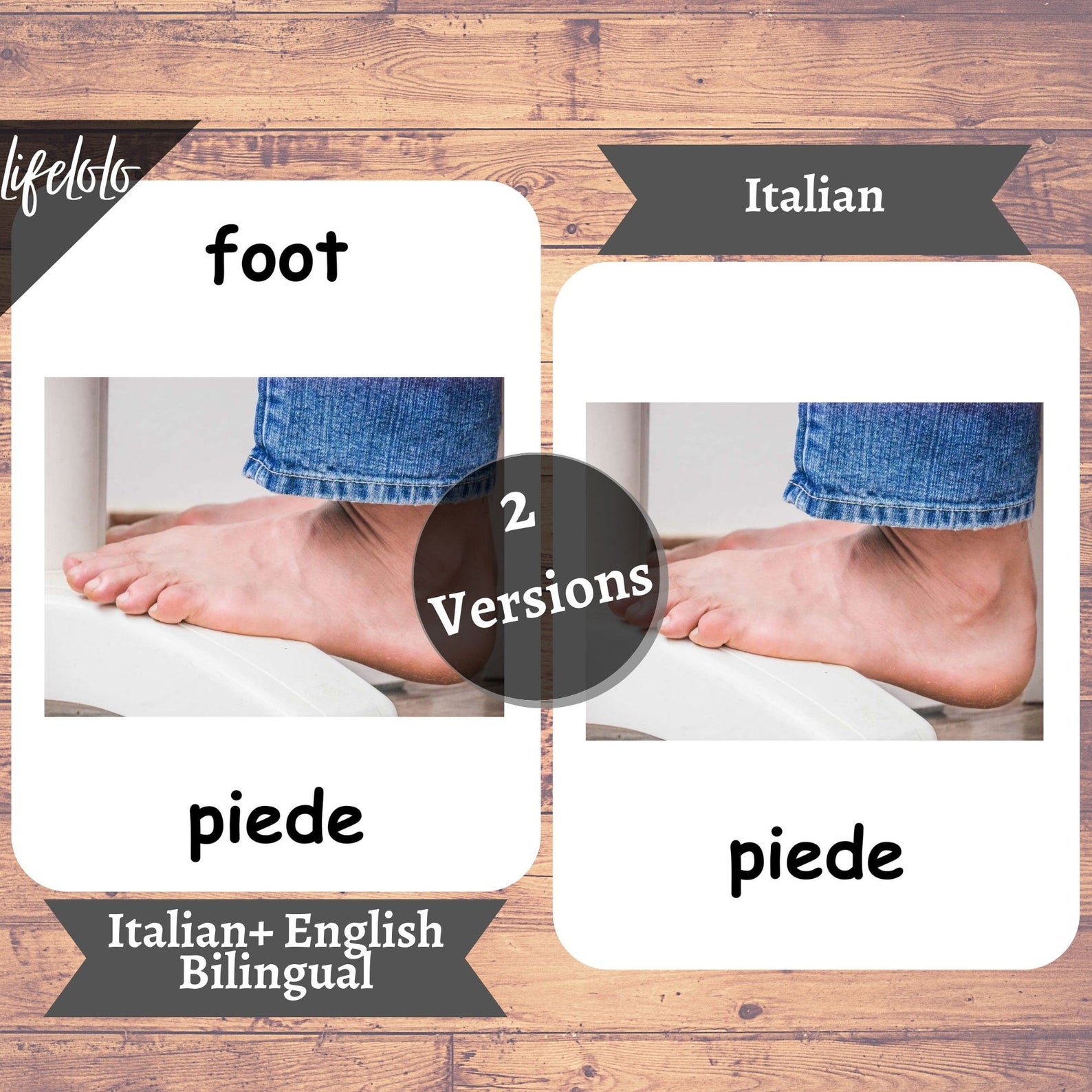 Body Parts real ITALIAN English Bilingual Cards 24 - Etsy