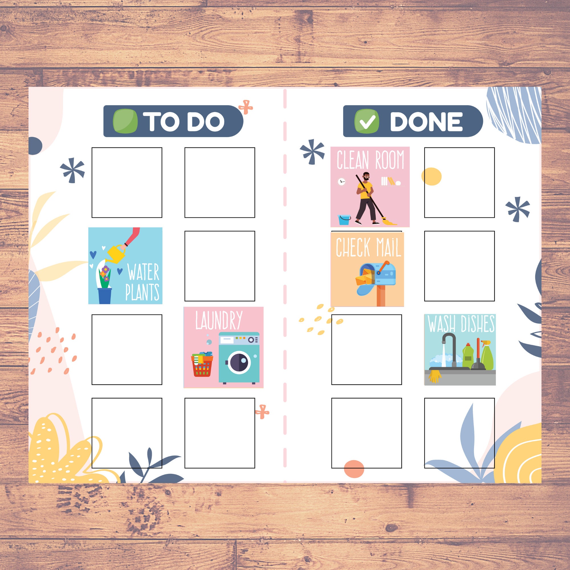 Daily Routine Charts Printable Kids Daily Task Printable - Etsy Canada