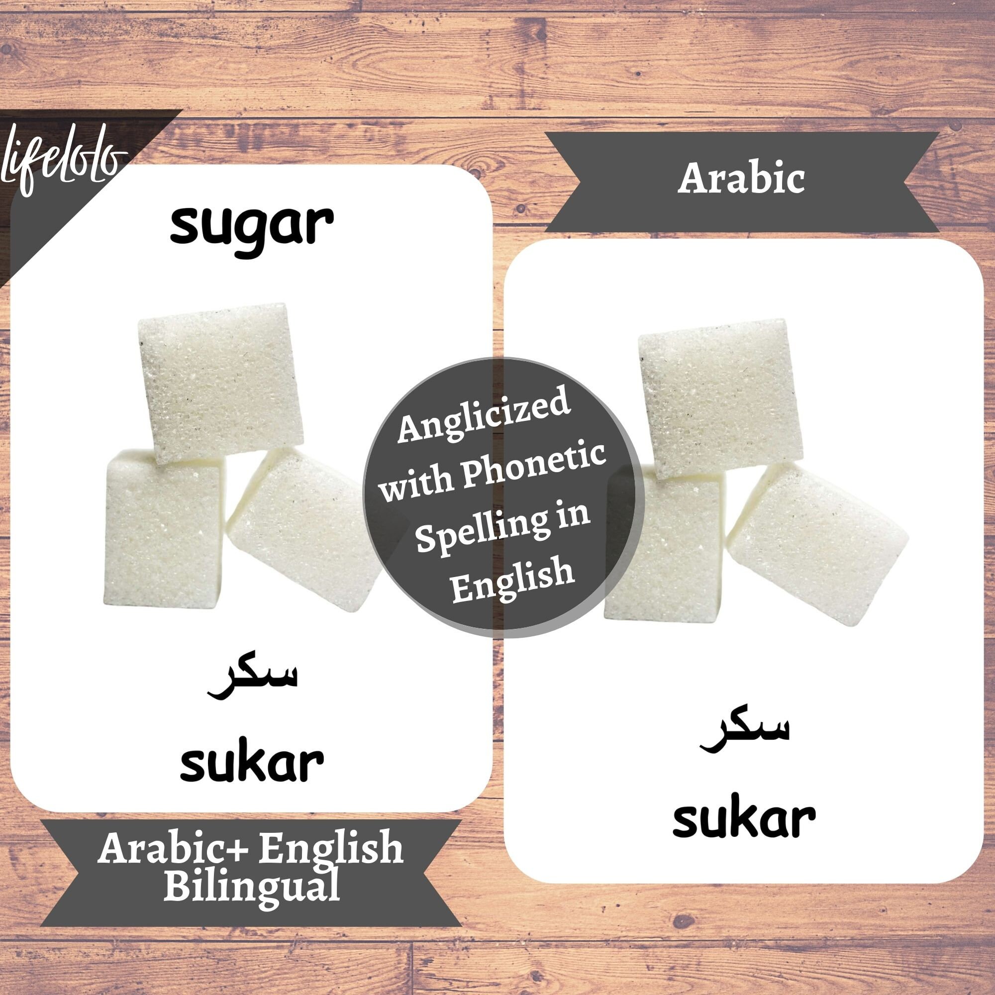 First Foods - ARABIC, 48 Arabic Flash Cards, English Bilingual Cards, 3 ...