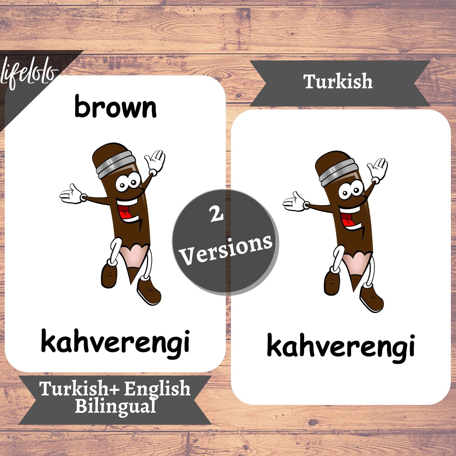 Colors TURKISH Version | English Bilingual Cards | Flash Cards ...