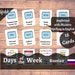 Days of the Week RUSSIAN English Bilingual Cards 12 - Etsy