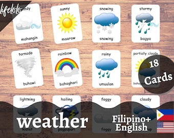 Filipino Flash Cards - Etsy