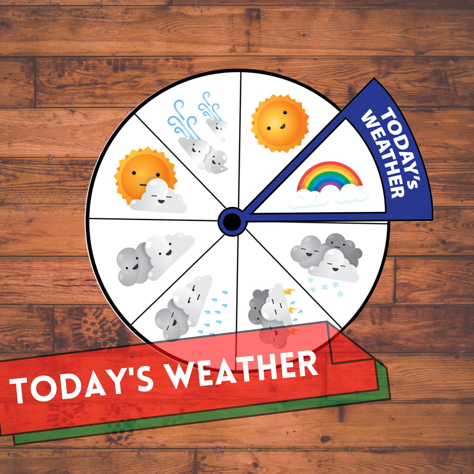 Weather Wheel Printable | Circle Time Activity Today's Weather | Kids ...